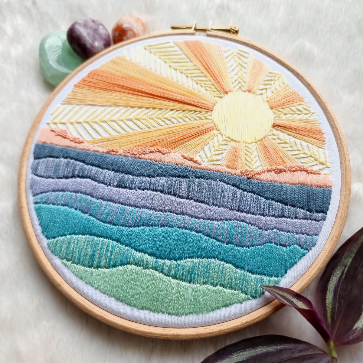 Where The Sky Touches The Sea Hand Embroidery Kit – Natalie Gaynor Designs