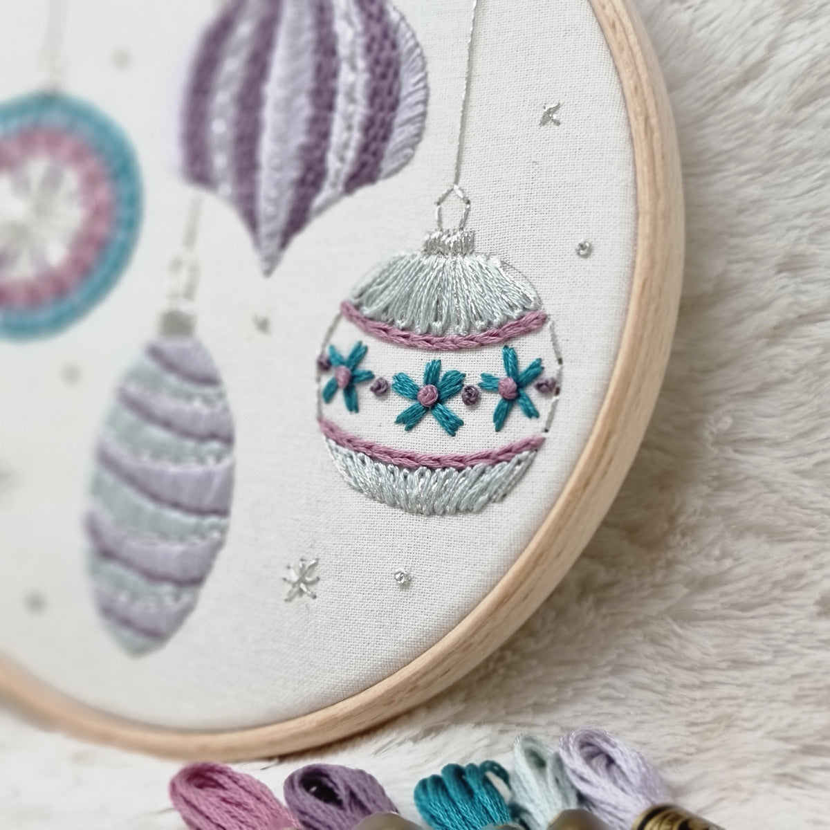 Vintage Baubles - Hand Embroidery Kit – Natalie Gaynor Designs